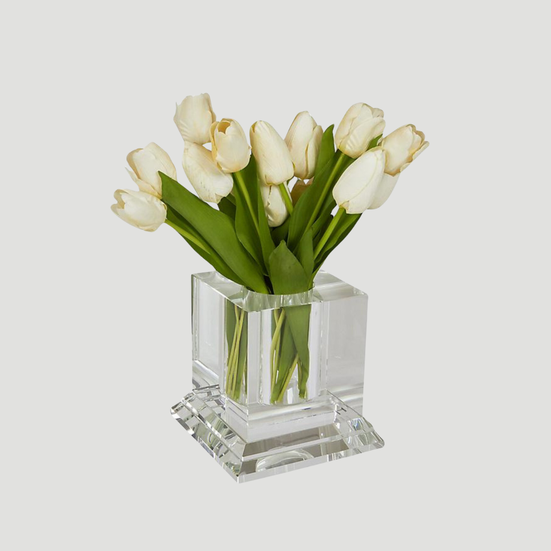 Crystal Square Centerpiece Vase – Maison & Tavola