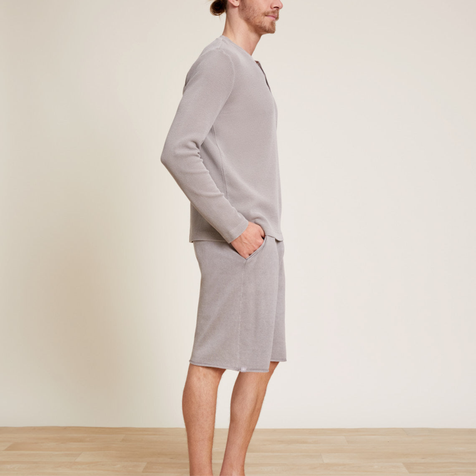 Barefoot Dreams Malibu Collection Men’s Pigment Waffle Long Sleeve ...