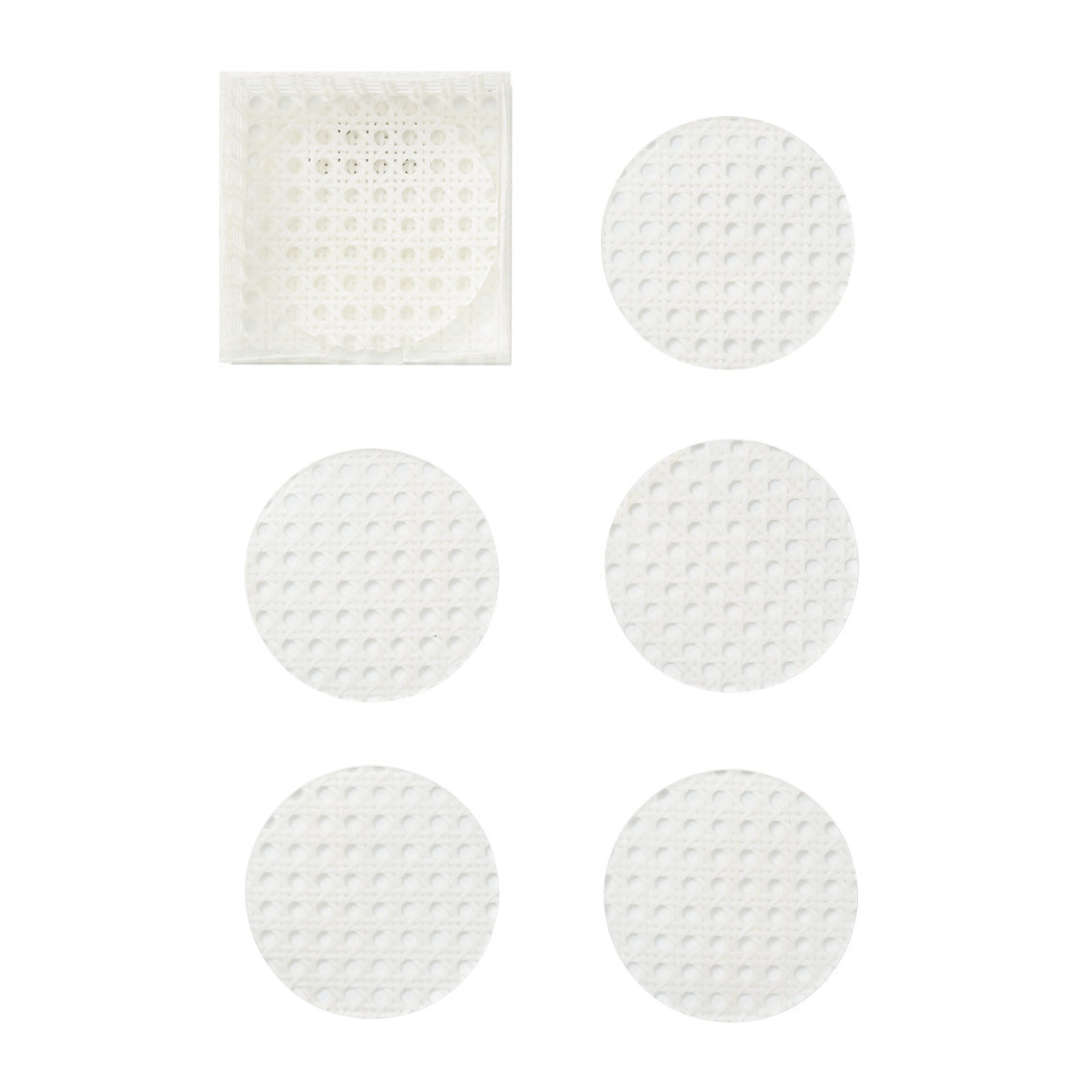 Reed Coasters in White - Set of 6 | Maison & Tavola
