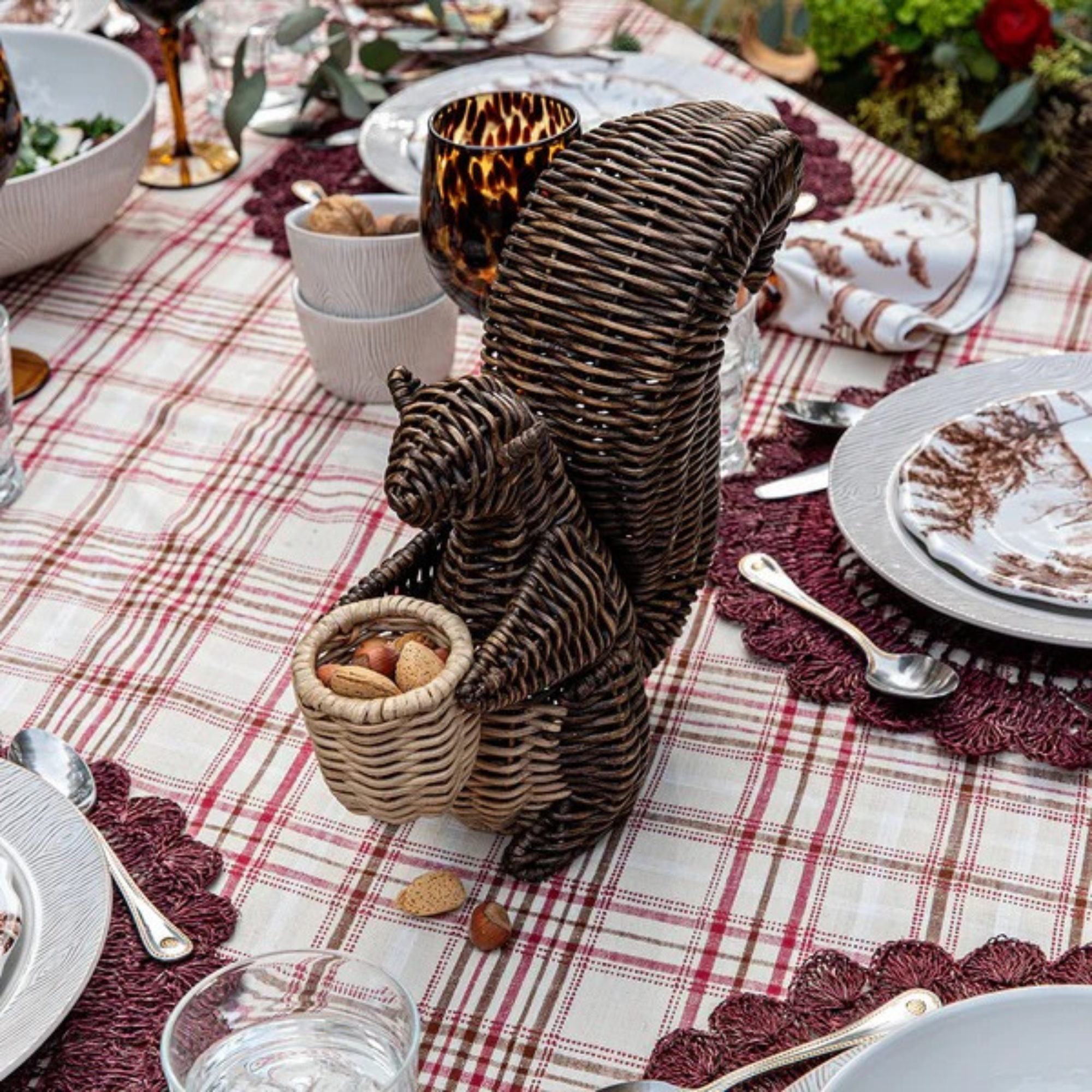 Devon Willow Squirrel Flameless Candle Holder | Maison & Tavola