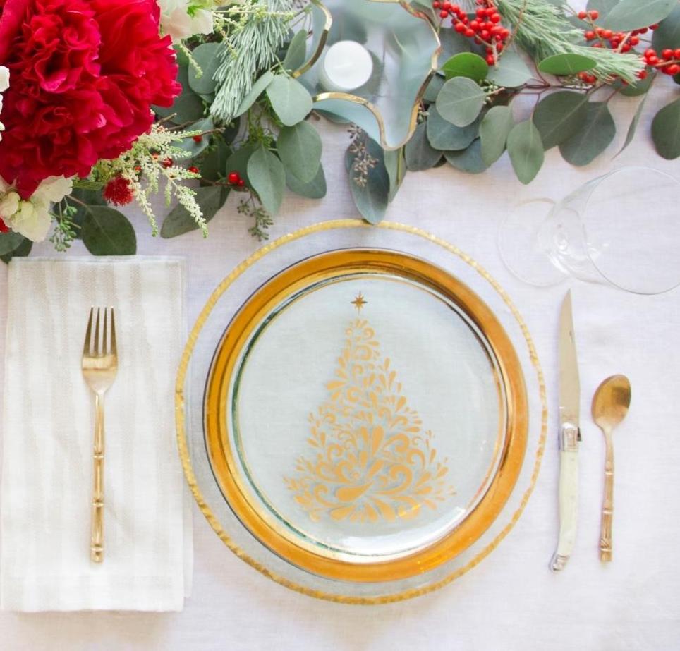 Annieglass Holiday Christmas Tree Plate | Maison & Tavola
